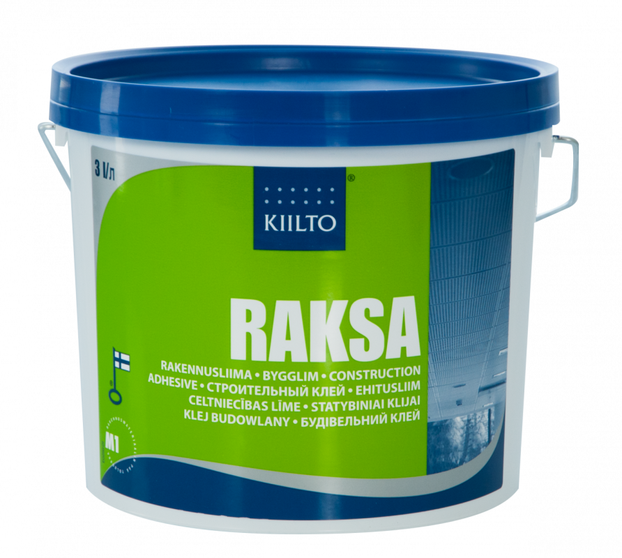 RAKENNUSLIIMA RAKSA 1L KIILTO - Rauta-Juurikkala